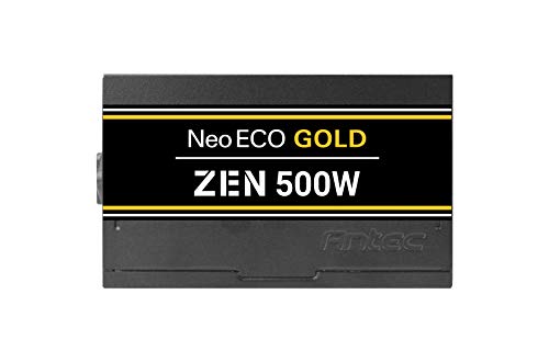 Antec NeoECO Gold Zen Series NE500G Zen 500W ATX12V 2.4 80 Plus Gold Certified Non-Modular Active PFC Power Supply
