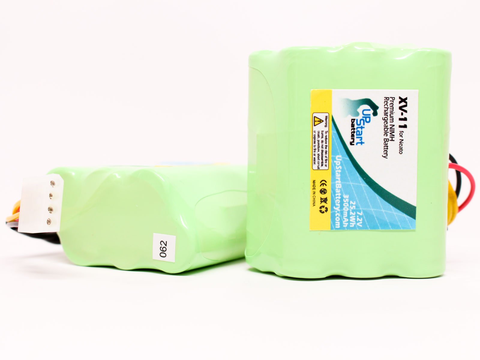 2 Pack - Replacement for Neato XV-14 Battery Filters Blades and Squeegee - Kit Includes 2 Battery 2 Filters 6 Blades and 1 Squeegee (3500mAh 7.2V NI-MH)