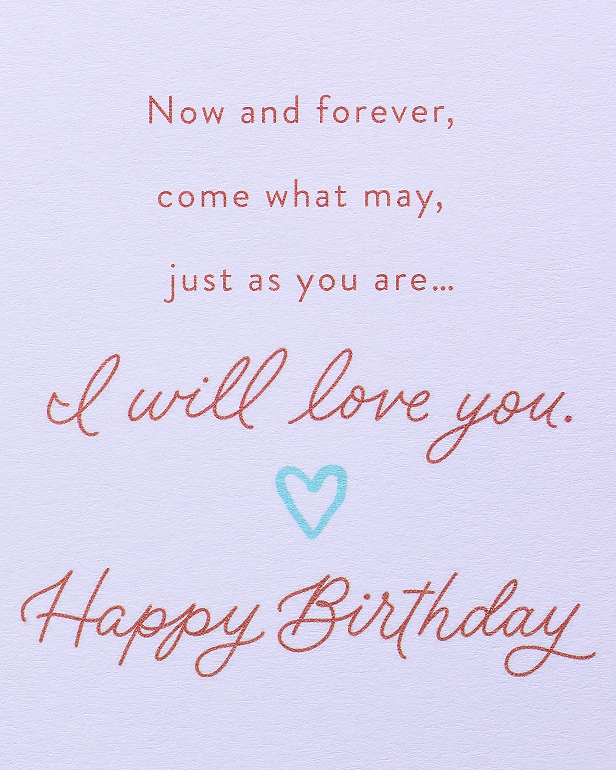 American Greetings Romantic Birthday Card (I Will Love You)