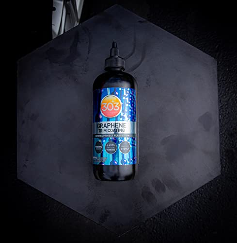 303 Products Graphene Trim Coating – Hydrophobic Graphene Coating – UV Protectant Coating – 6 Months of Protection – Darkens and Renews Plastic Trim – Non-Greasy – 8 Oz (30249)