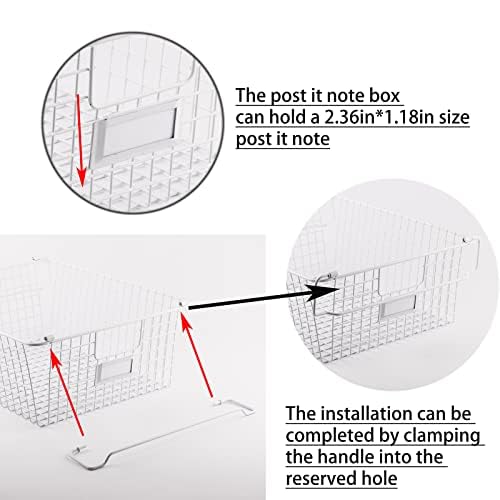 2 Pack Stackable Wire Storage Baskets With Handles,for Kitchen, Bathroom, Cabinets, Cupboards, Countertop - Freezer & Pantry Organizer Bins, for Snacks, Drinks, Potatoes, Onions, Meat XXL