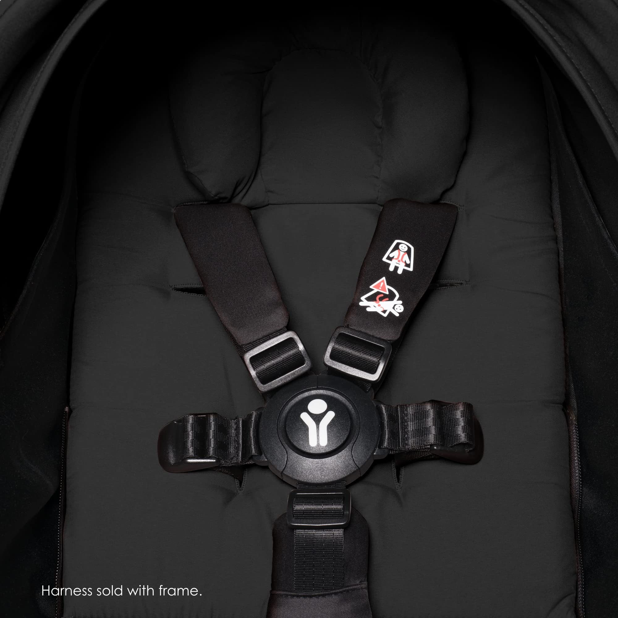 BABYZEN YOYO 0+ Newborn Pack, Black - Includes Mattress, Canopy, Head Support & Foot Cover - Requires YOYO2 Frame (Sold Separately)