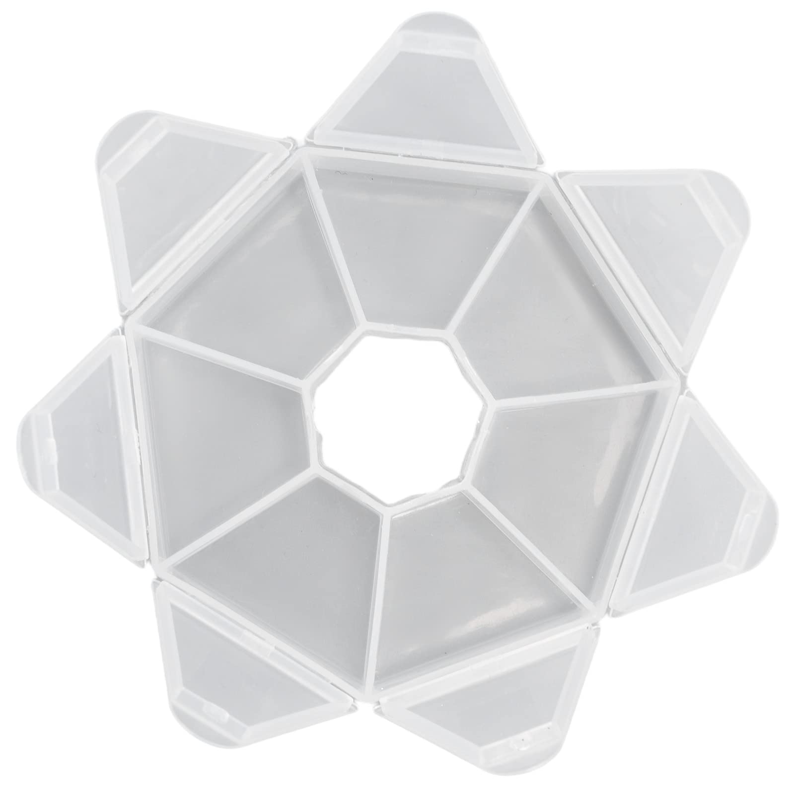 4pcs 7 Girds Bead Organizer, Clear Small Bead Organizers Jewelry Bead Storage Organizer Display Containers Case Box Mini Bead Storage Containers for Crafts Jewelry Screws Fishing Tackles