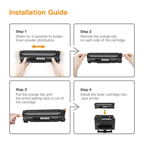 E-Z Ink (TM Compatible Toner Cartridge Replacement for HP 78A CE278A to use with Pro P1606dn, M1536dnf, P1566, P1560, P1606, M1536 Printer (Black，4 Pack)