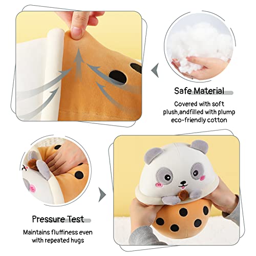 AIXINI Panda Boba Plush 10 inch Bubble Tea Stuffed Animal Soft Kawaii Plushie Toy