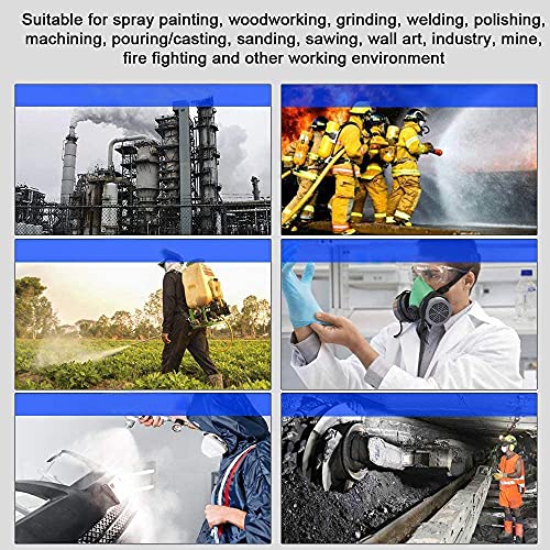 EROCK 15in 1 Reusable Full Face Respirator Widely Used in Paint Sprayer,Woodworking,Welding,Dust Protector and Other Work Protection (Medium)