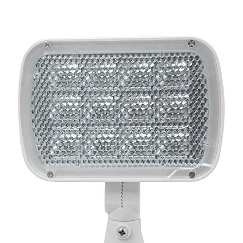 LFI Lights | Wet Location Rated Combo Green Exit Sign with Emergency Lights | White Housing | All LED | Two Adjustable Heads | Hardwired with Battery Backup | UL Listed | WLFCOMBO-G