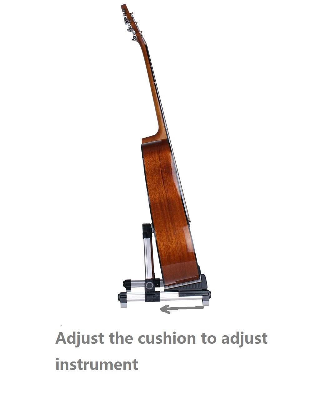 Alumium Ally A Frame Universal Folding Acoustic Guitar Stand, Suitable for Electric Guitars, Bass Guitars (Silver)