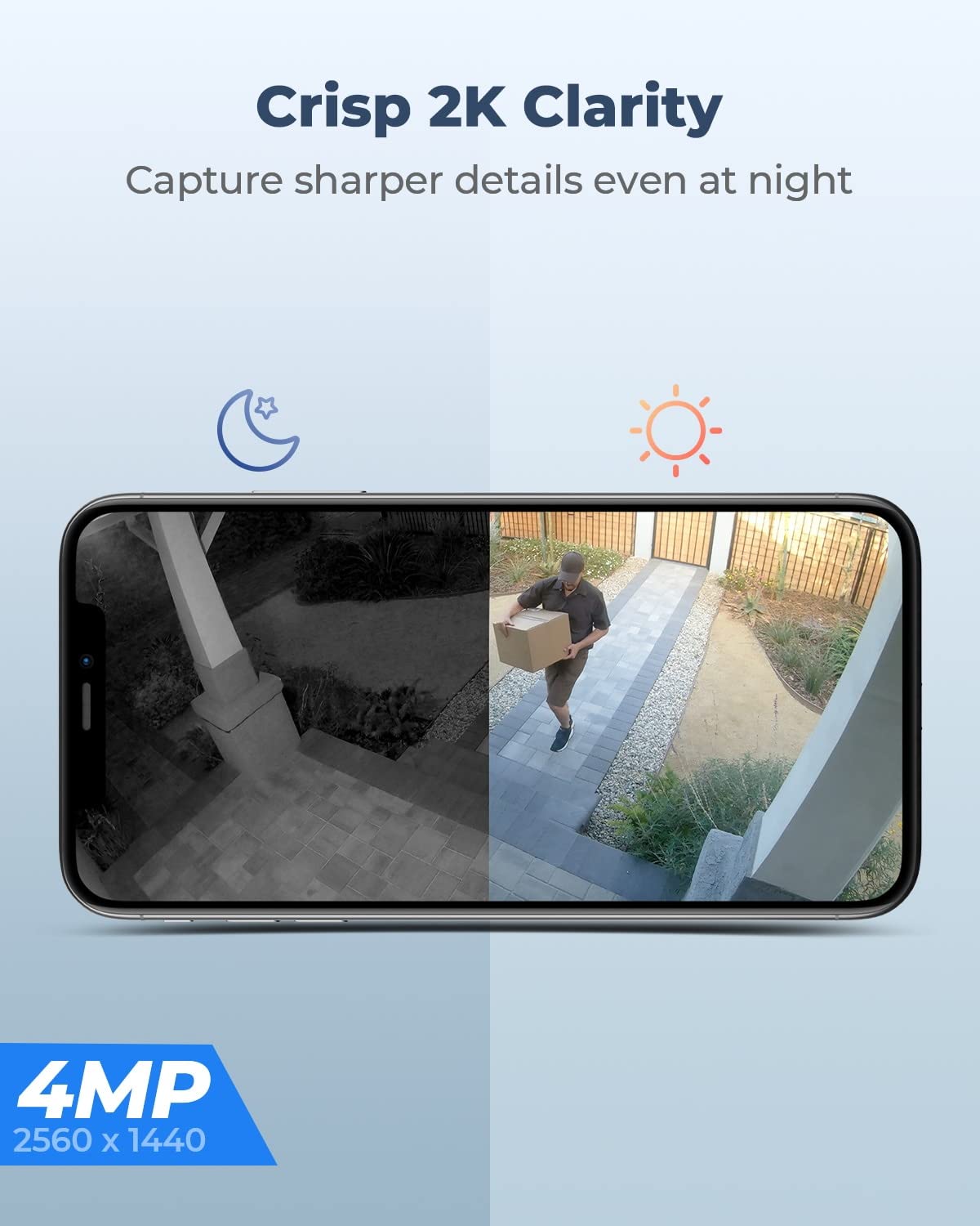 REOLINK Argus PT +SP - 5MP Security Cameras Wireless Outdoor, Solar Powered, 360° Pan Tilt, 5/2.4Ghz Dual Band WiFi, Smart Detection, No Extra Fee, No Hub Needed
