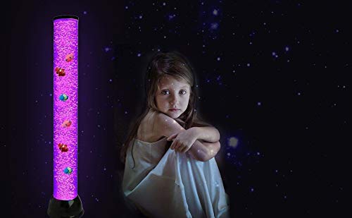 Lightahead Extra Large 32 Inches LED Fantasy Bubble Fish Tube Fake Aquarium with 7 Color Light Effects & Remote Control. The Ultimate Sensory Lamp.