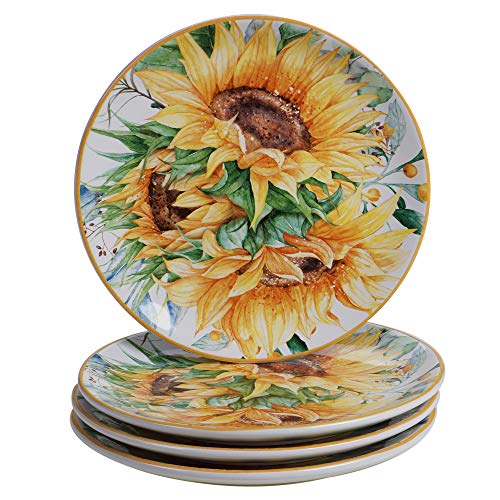 Certified International Sunflower Fields 16 Piece Dinnerware Set, Service for 4, Multi Colored