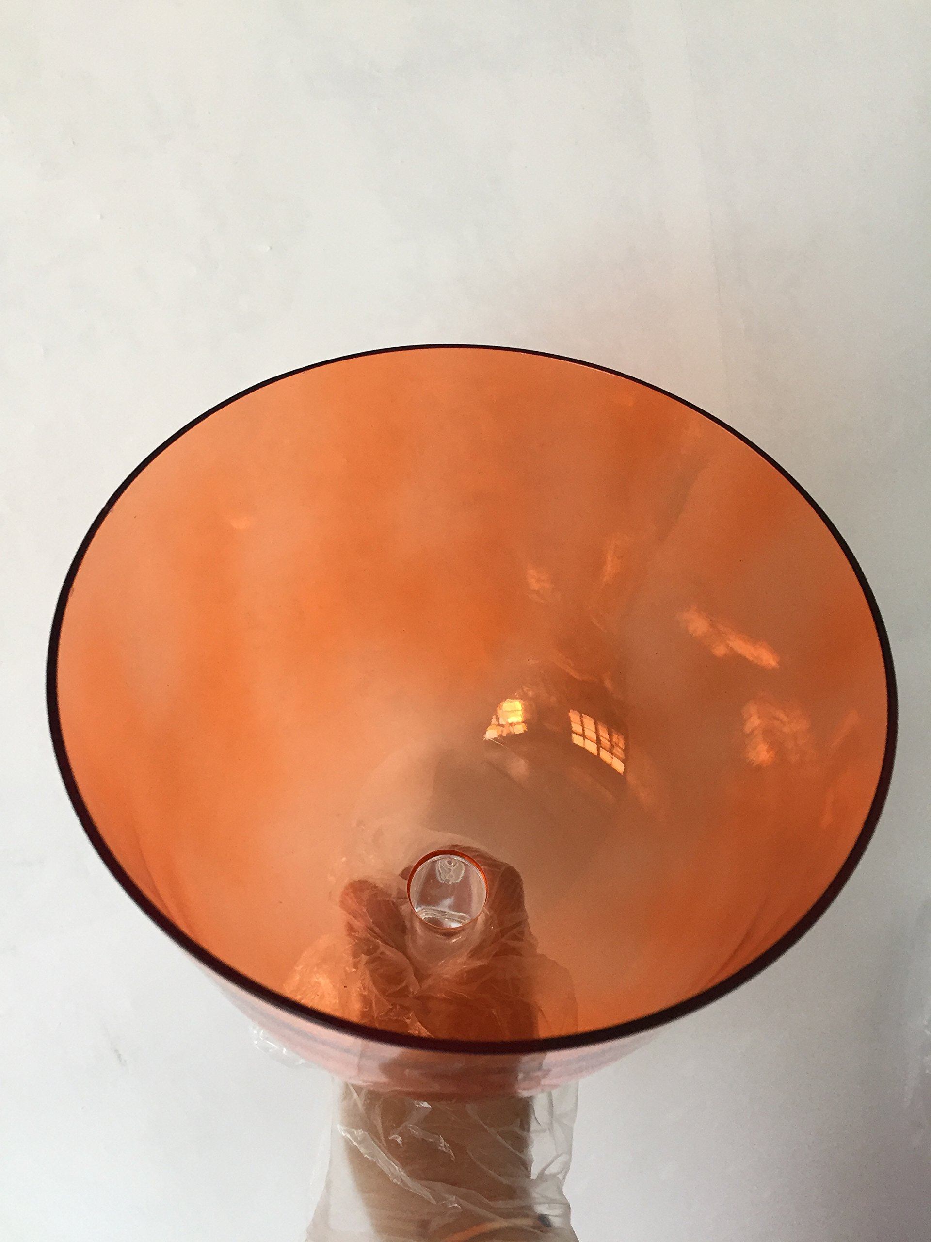 4th Octave 6.25" light orange color Crystal handle Singing Bowl 1Pcs,Perfect Musical Note D Sacral Chakra,Standard 432 or 440HZ for balancing and Yoga