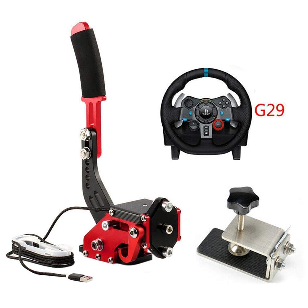 14Bit PC USB Handbrake SIM for Racing Games G25/27/29 T500 FANATECOSW Dirt Rall Red 8417#