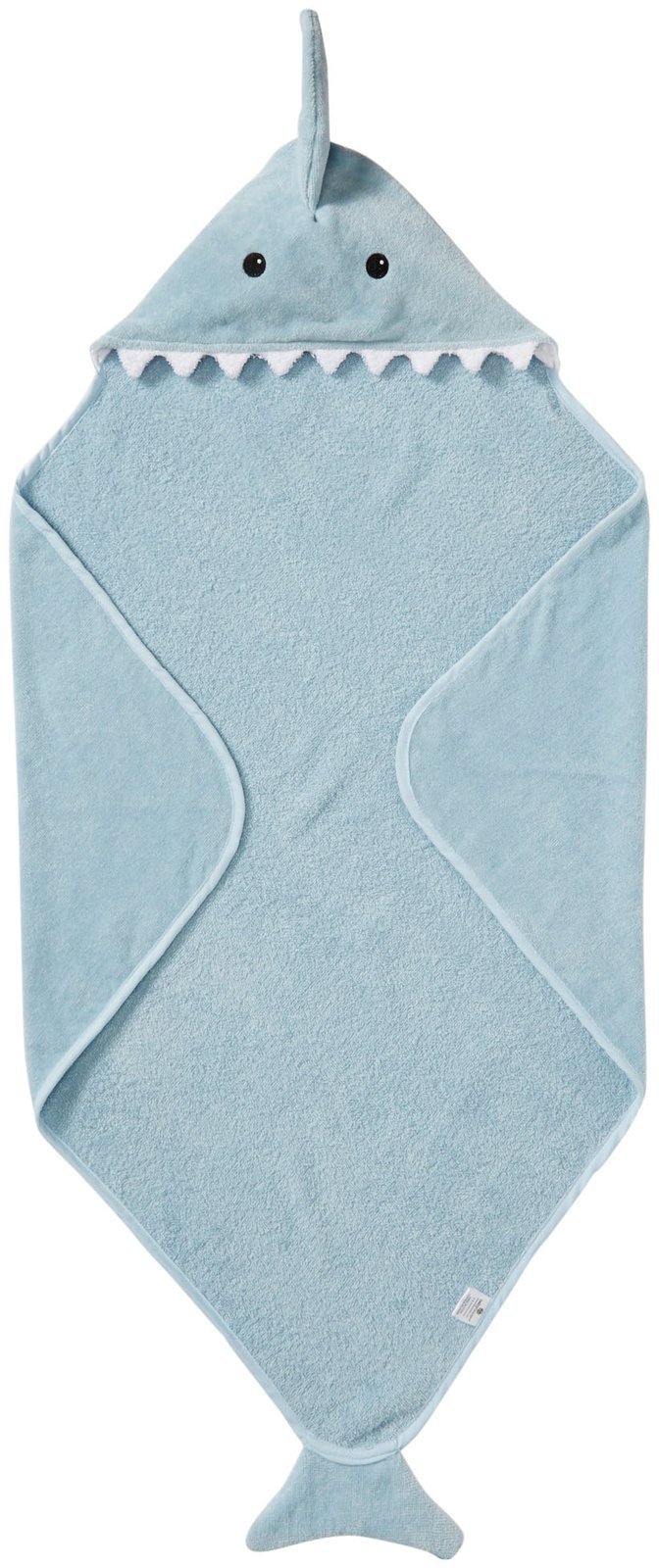 Baby Aspen Let The Fin Begin 4 Pc Bath Time Gift Set, Baby Shark Hooded Towel, Newborn, 0-9 Months, Blue
