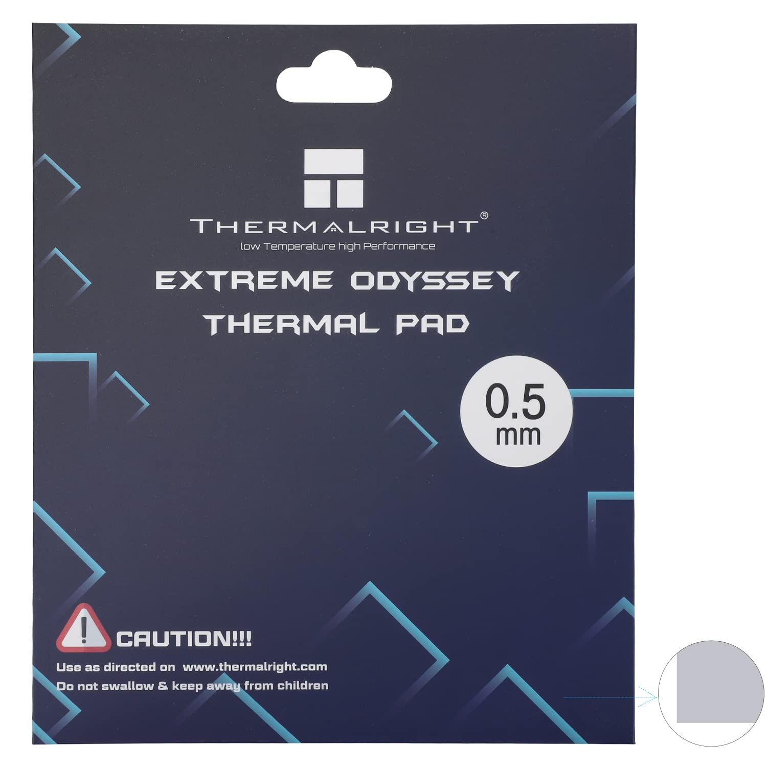 Thermalright Thermal Pad Silicone Thermal Pads 12.8 W/mK, Non Conductive Heat Resistance High Temperature Resistance for Laptop Heatsink/GPU/CPU/LED Cooler Gray (0.5mm)