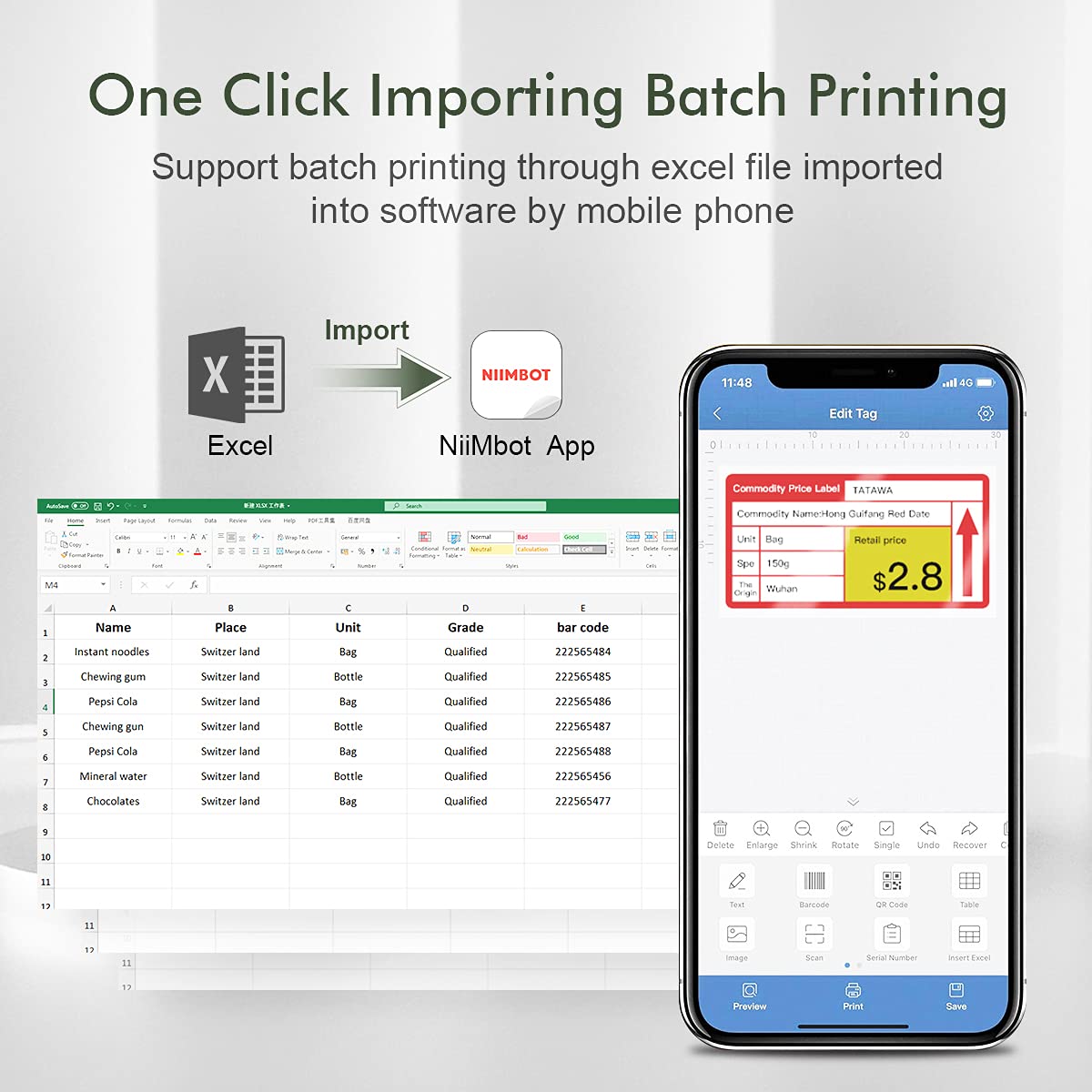 2 Inch Label Printer B21 with 230 Labels, Bluetooth Thermal Labels Maker Small Business Sticker Printers, Suits for All Purpose Labels Barcode Price Text, Compatible with iOS & Android (Green)
