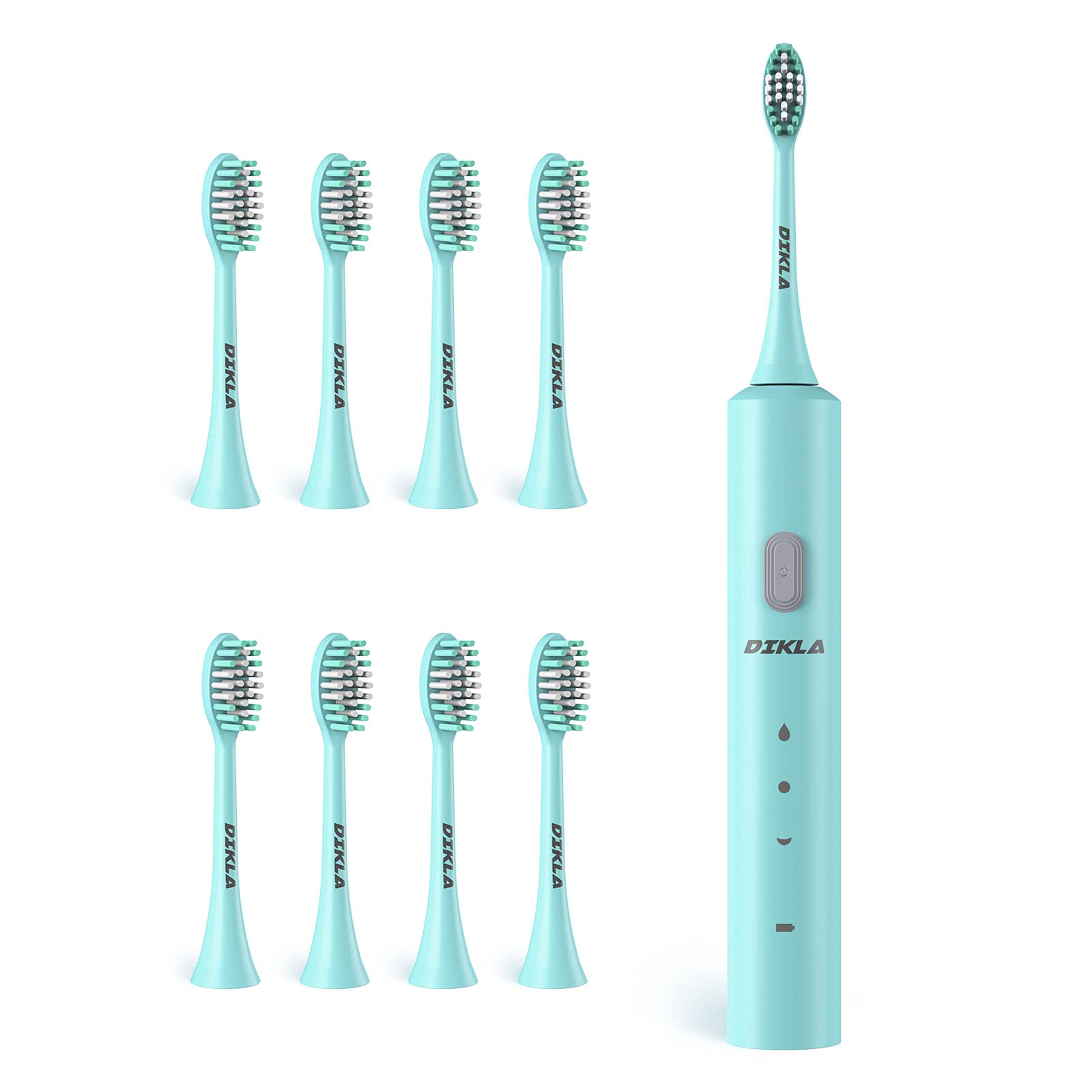Sonic Electric Toothbrush, 3 Modes Rechargeable Tooth Brush with 8 Dupont Bristles, Smart Timer, Whitening Electric Toothbrushes for Adults and Kids (Green)