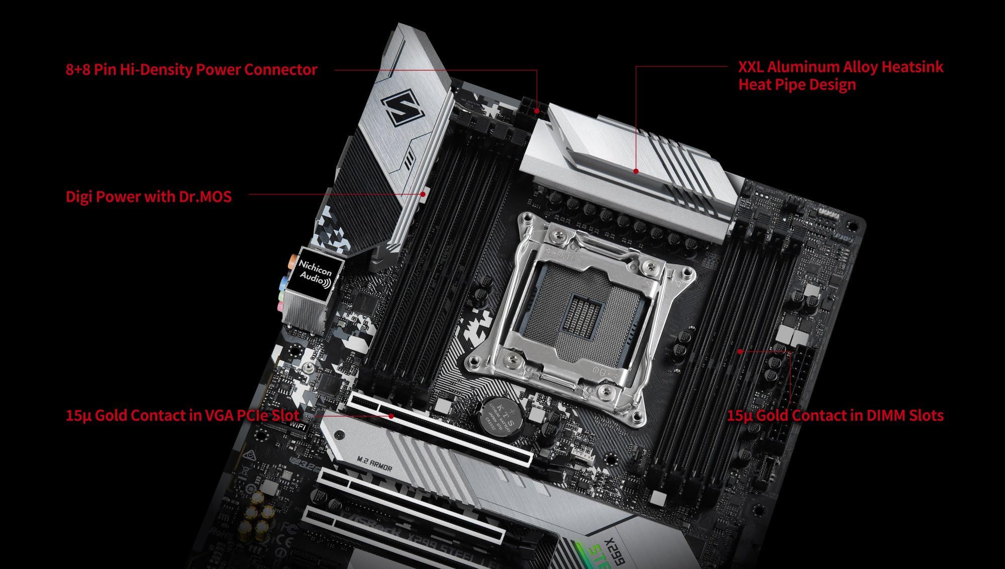 ASRock Intel X299 Chipset ATX Motherboard X299 Steel Legend
