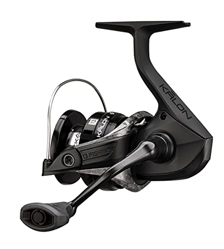 13 FISHING - Kalon O Blackout Spinning Reel - 5.2:1 Gear Ratio - 2.0 Size (Salt+Fresh) - KLO-5.2-2.0