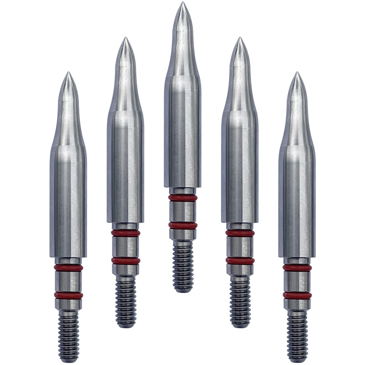 150Grains Archery Field Points Various OD 100/125/150/200 Grains Field Points Stainless Steel Archery Target Bullet Point Sharp Targethead Screw in Broadheads (1 Dozen 12 PCS) (9/32″150 Grains)