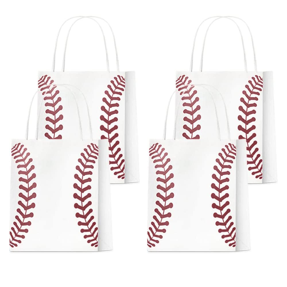 18 Pcs Baseball Party Favors Gift Bags - Baseball Goodie Bags Favors for Kids Adult Team - Baseball Theme Birthday Party decoration bags - Supplies Paper Bag with Handle