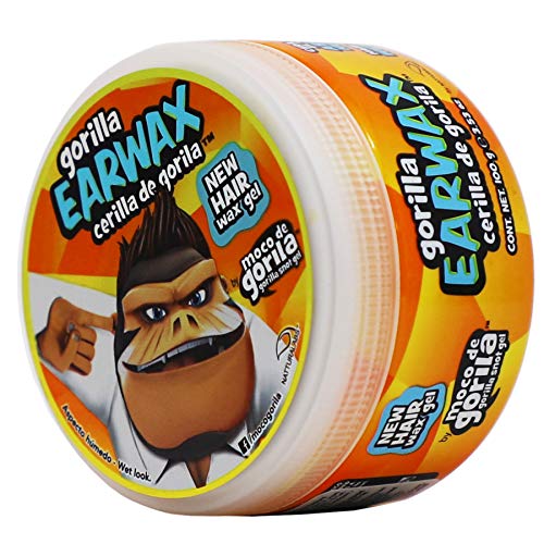 Moco de Gorila, Gorilla Earwax, Hair Wax Gel, Hair Styling Wax, Trendy Hairstyle, Superior Control, Long-Lasting Hold, 2-Pack of 3.53 Oz, 2 Jars.