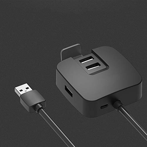 Lysee Data Cables - USB 2.0 4 Ports Splitter Hub High Speed Notebook USB Extension Multi-Interface Hub Mobile Phone Holder - (Cable Length: 0.15m)
