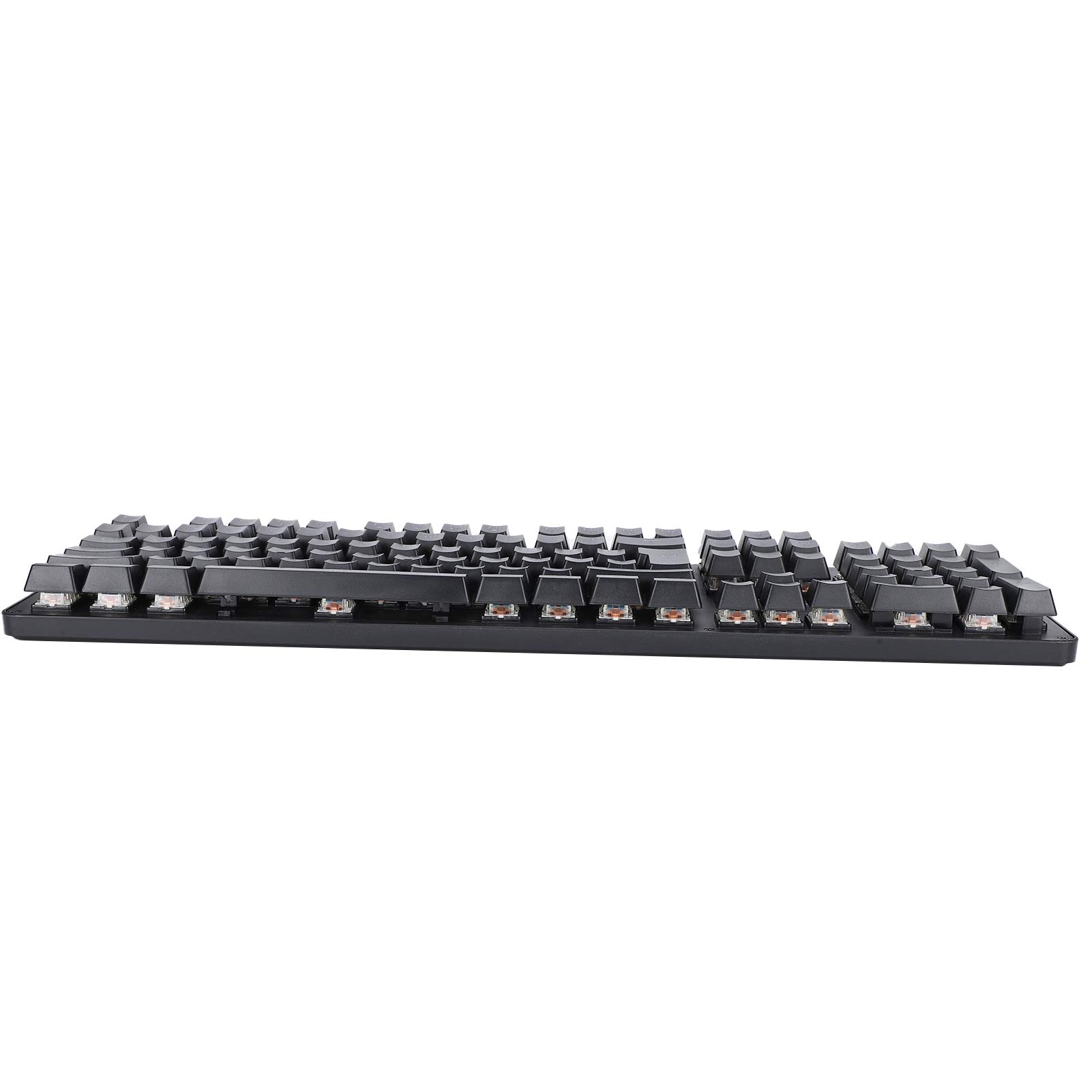 Keyboard, Backlight Illuminated Plug and Play Gaming Keyboard, Desktop USB 104 Keys for Computer Laptop(Black (104 Key Green Shaft))