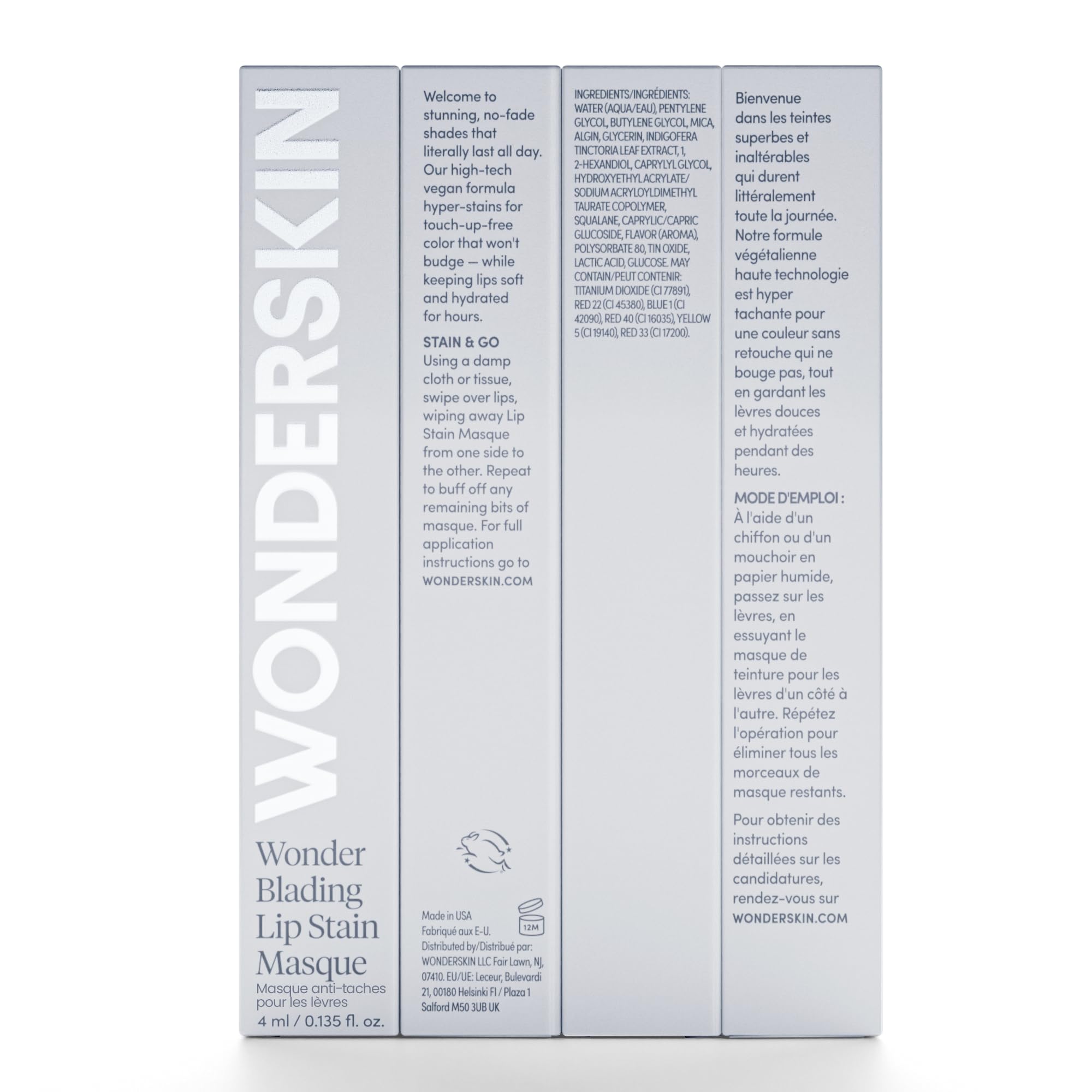 Wonderskin Wonder Blading Lip Stain Peel Off and Reveal Kit - Long Lasting, Waterproof Nude Lip Tint, Transfer Proof Natural Makeup Stain Kit (Whimsical)