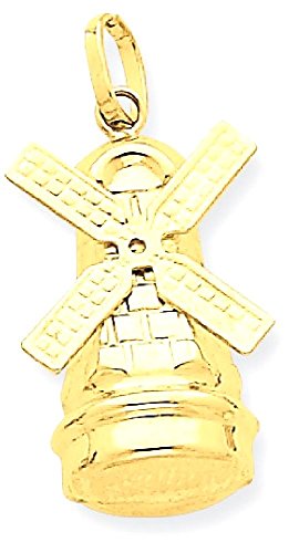 14k Windmill Charm, 14 kt Yellow Gold