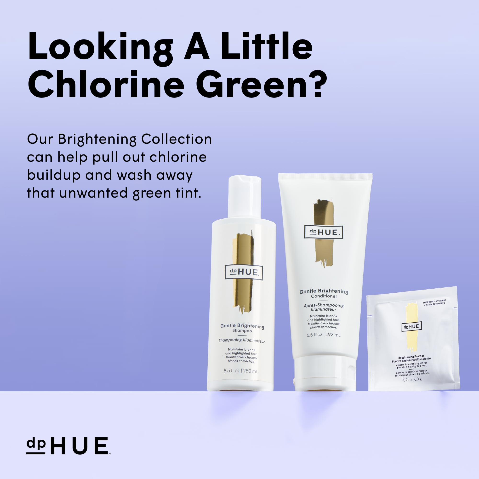 dpHUE Gentle Brightening Shampoo - 8.5 oz - Cleanses While Boosting Brightness & Shine - Fresh, Floral Scent - Color Safe, Vegan, Cruelty Free