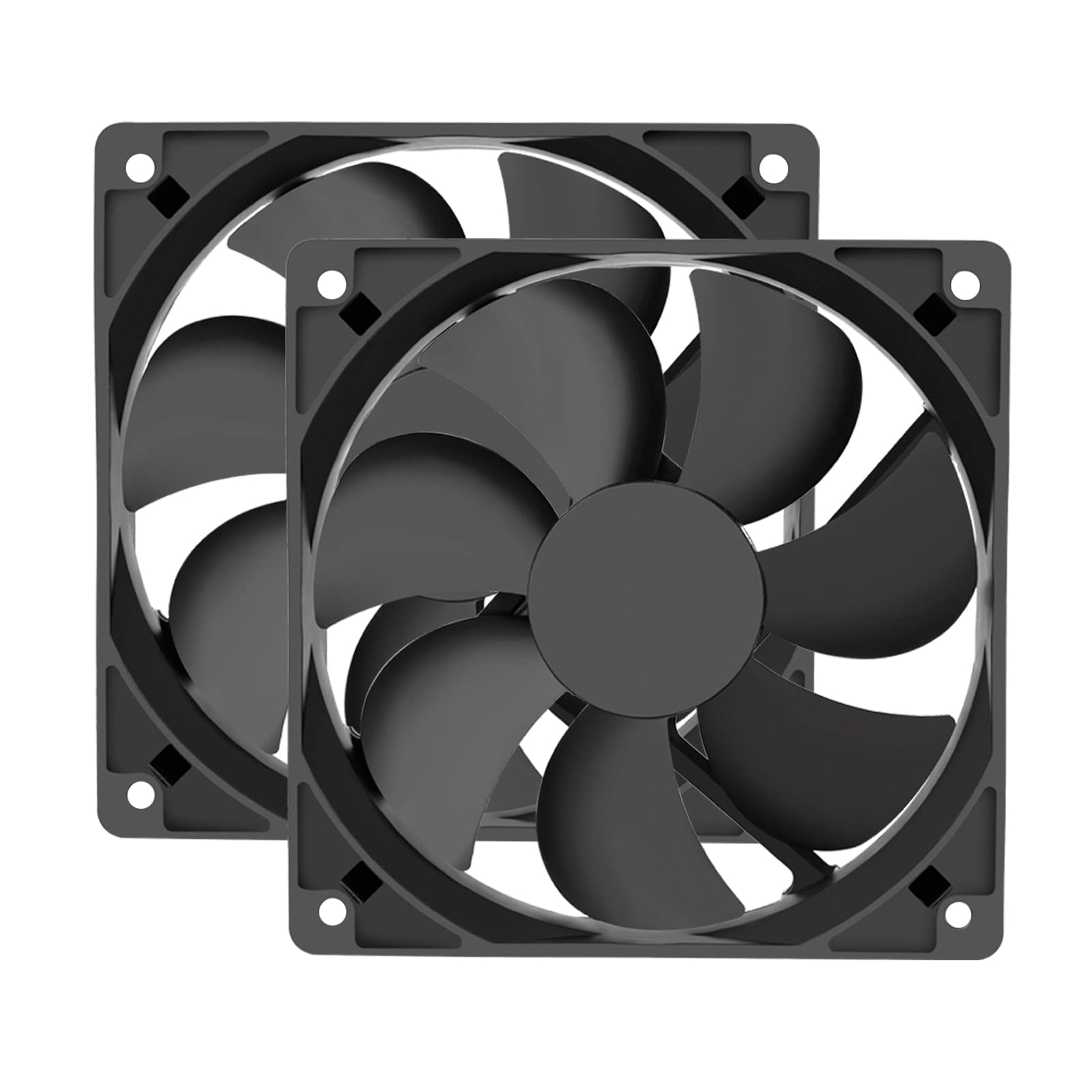 2PCS 120mm x 25mm 12v DC Fan Computer Fan 2800RPM, High Airflow Ventilation Cooling Exhaust Fan