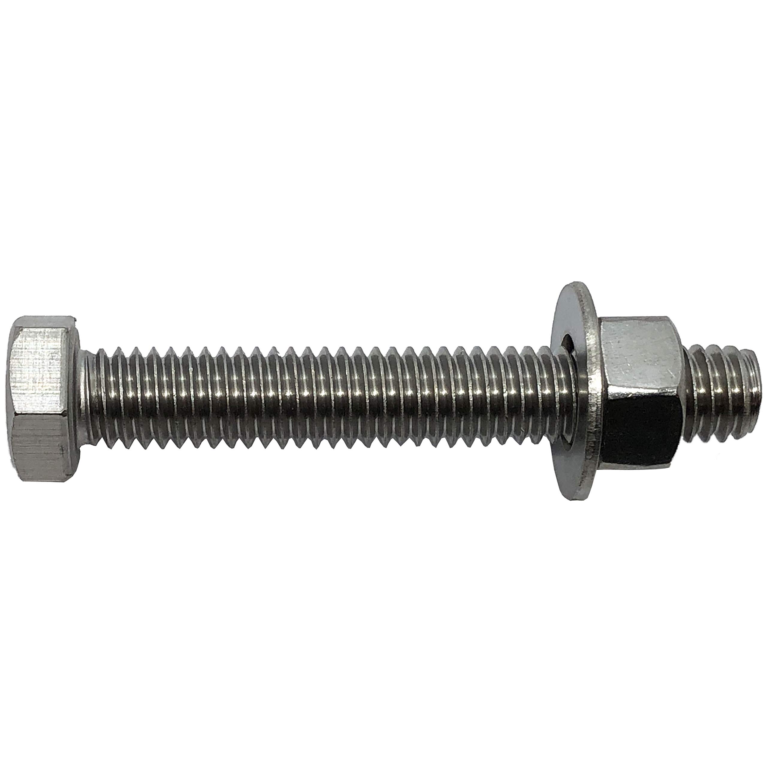 3/8" -16 x 3-304-STAINLESS Steel Bolts, Nuts & WASHERS - 18-8 HEX Head Bolt - 304 Grade. General Purpose (10) Bolts + (10) Nuts + (10) Washers