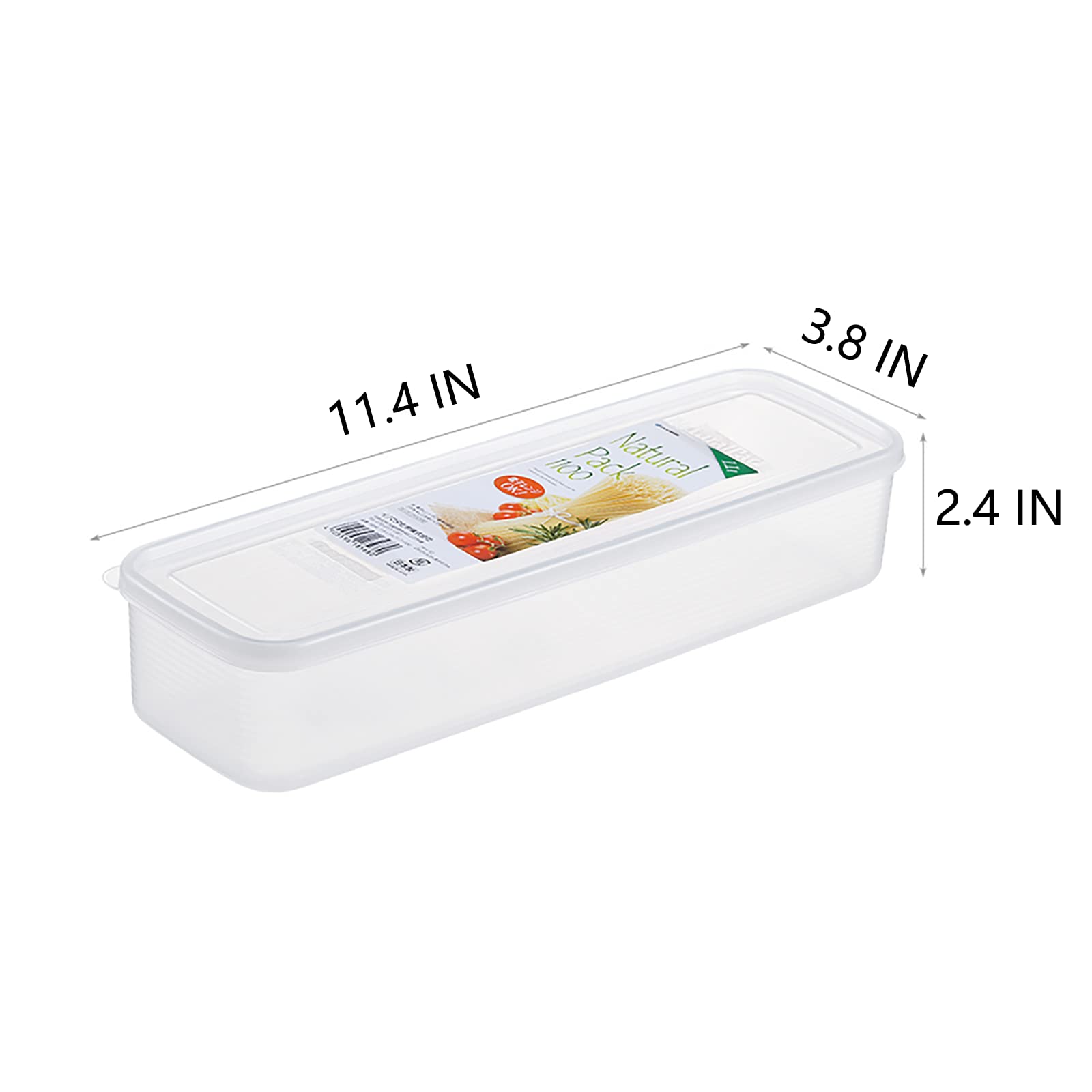 2 Pack-Pasta Storage Containers, Airtight Spaghetti Food Container with Soft Lids, BPA Free, Kitchen Box Organization Jar for Spaghetti, Cereal, Flour, Sugar, Noodles (2)