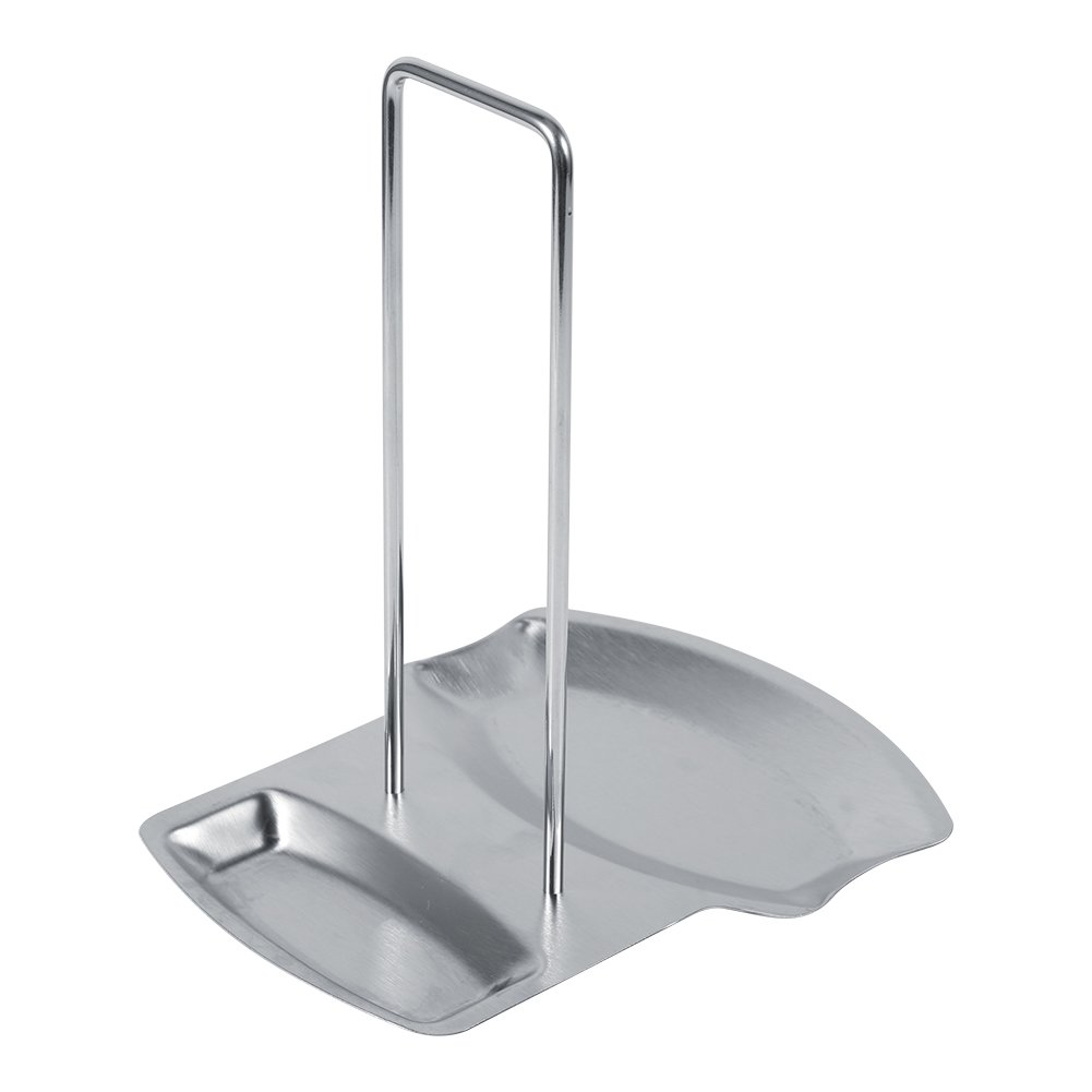 1Pc Spoon Rest and Pot Lid Holder,Stainless Steel Pan Pot Cover Lid Rack,Home Kitchen Spoon Holder Pot Lid Shelf Cooking Rack Pan Cover Stand Kitchen Tool