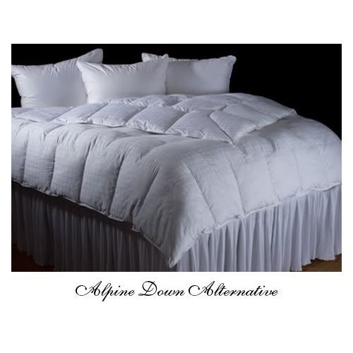 Alpine Year Round White Down Alternative Quilted Comforter, 100% Egyptian Cotton Cover, Plush Fill, Boxed Stitched Design, Crib - Baby - Toddler Size