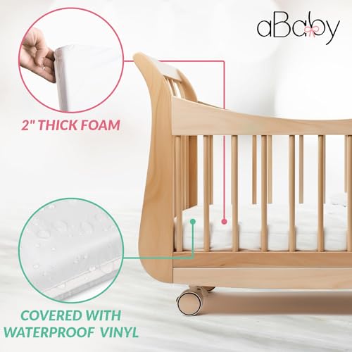 Baby Cradle Mattresses - White Cradle Mattress with Waterproof Vinyl Cover β Durable & Breathable Cradle Mattress (14" x 33")