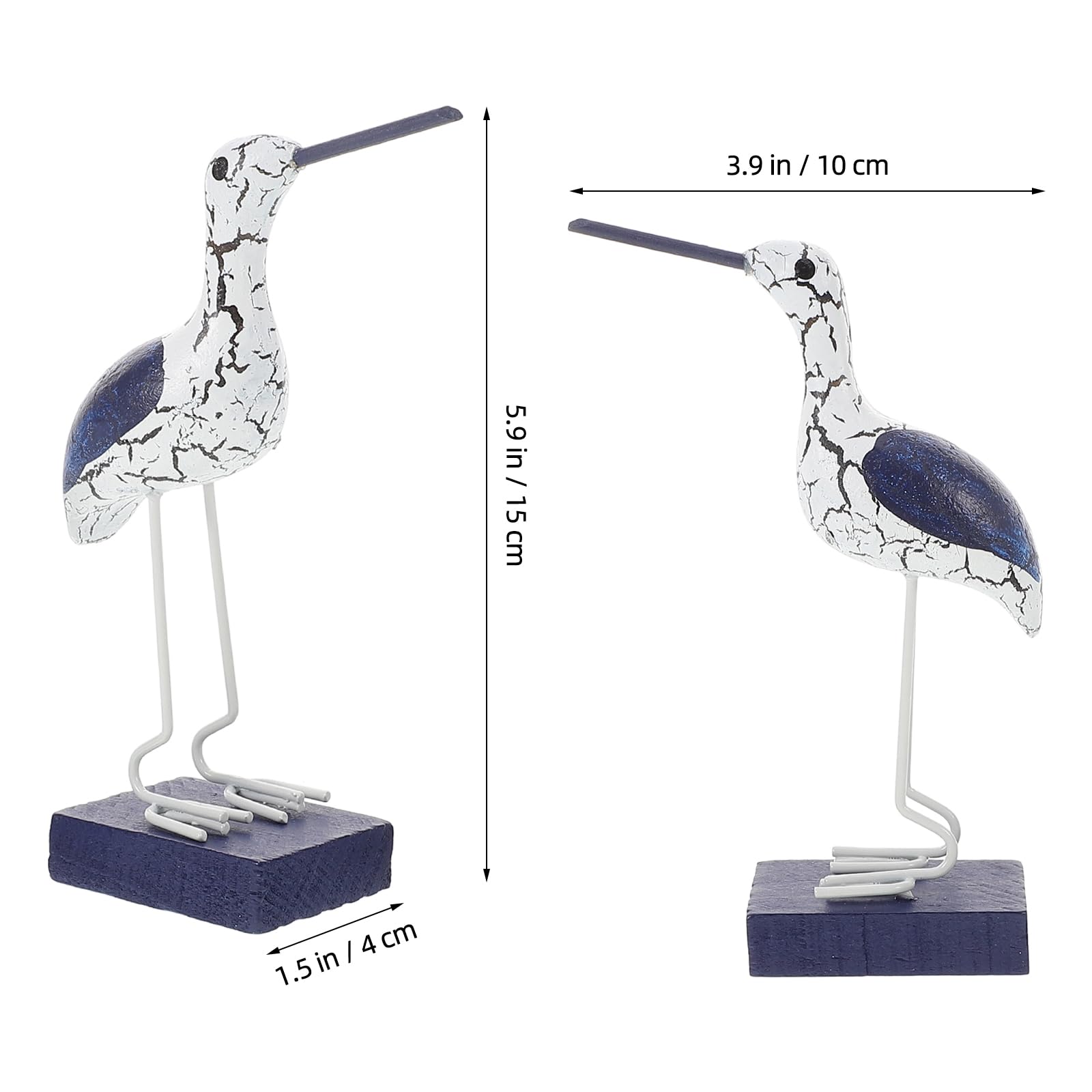 3 Pcs Wooden Seagull Figurine Nautical Decorations Ornaments Mediterranean Style Coastal Beach Garden Room Decoration for Bedroom (Mixed)