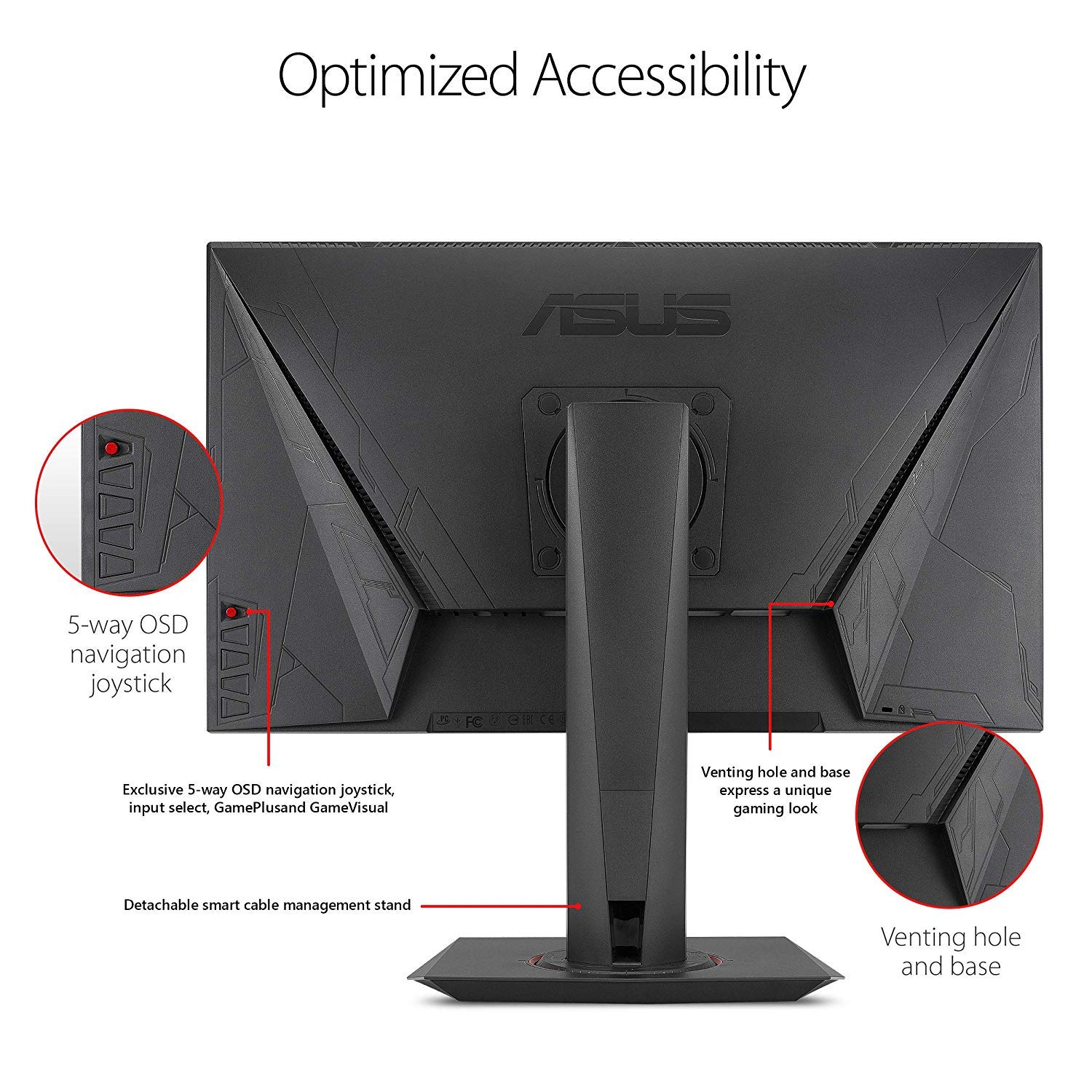 ASUS 24in Full HD 1ms 144Hz DP HDMI FreeSync/Adaptive Sync Eye Care Esports Gaming Monitor Model MG248QR (Renewed)