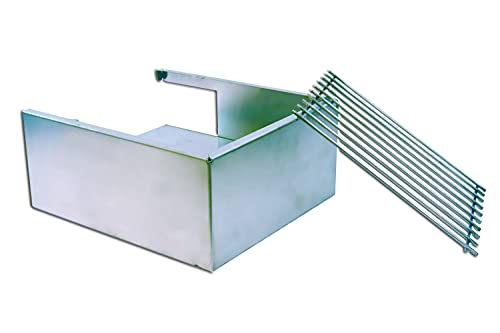Butane stove silver frame, Stainless steel, Windproof, Kitchen, Indoor-Outdoor, Housing, 14''Lx12''Wx5.5''H