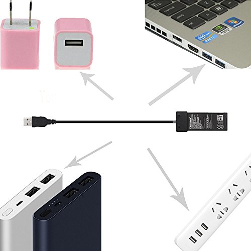 Drone Battery Charging Cable - USB Battery Charger Compatible with DJI Tello Drone, UAV Dedicated Battery Charging Cable, USB Port to Charge Separately (Black)