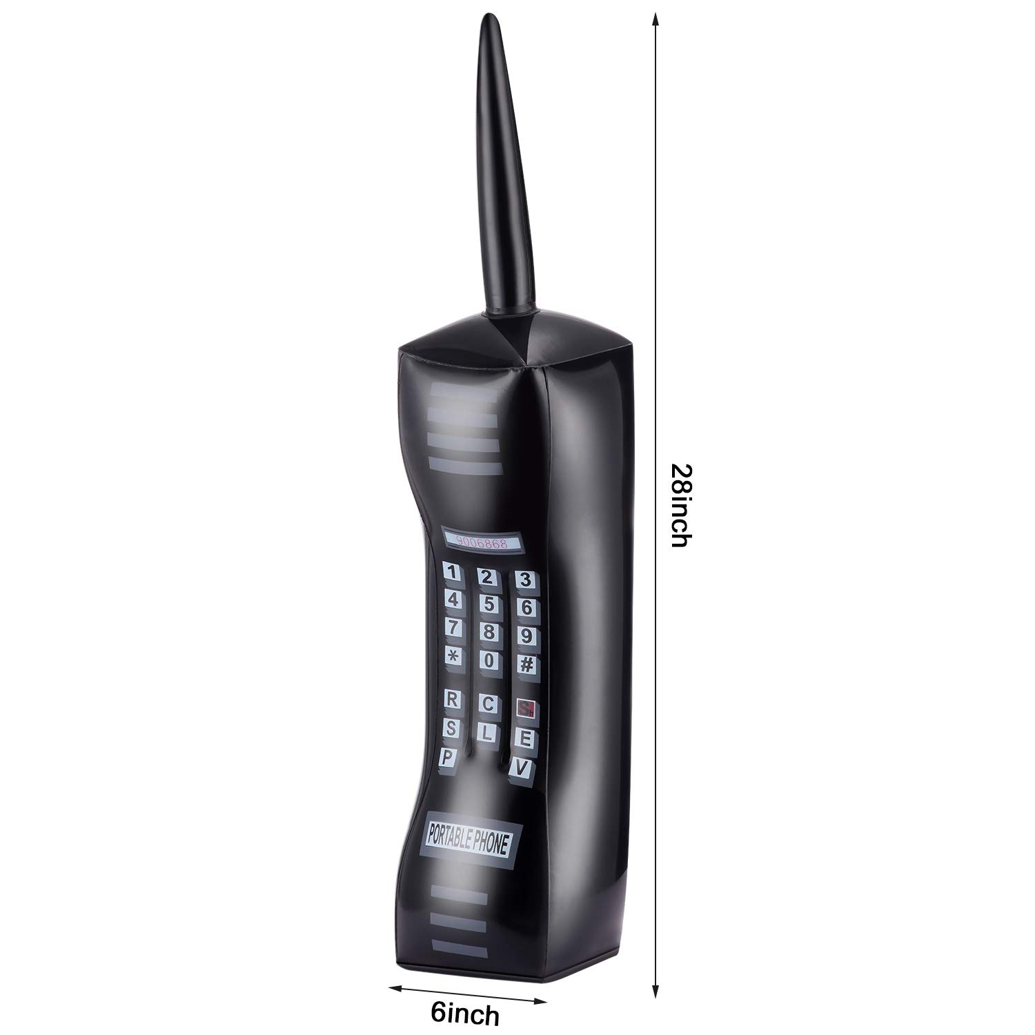 2 Packs Inflatable Mobile Phone Inflatable 80's Retro Mobile Phone Party Decoration Theme Props Fancy Dress Accessory 30 Inches