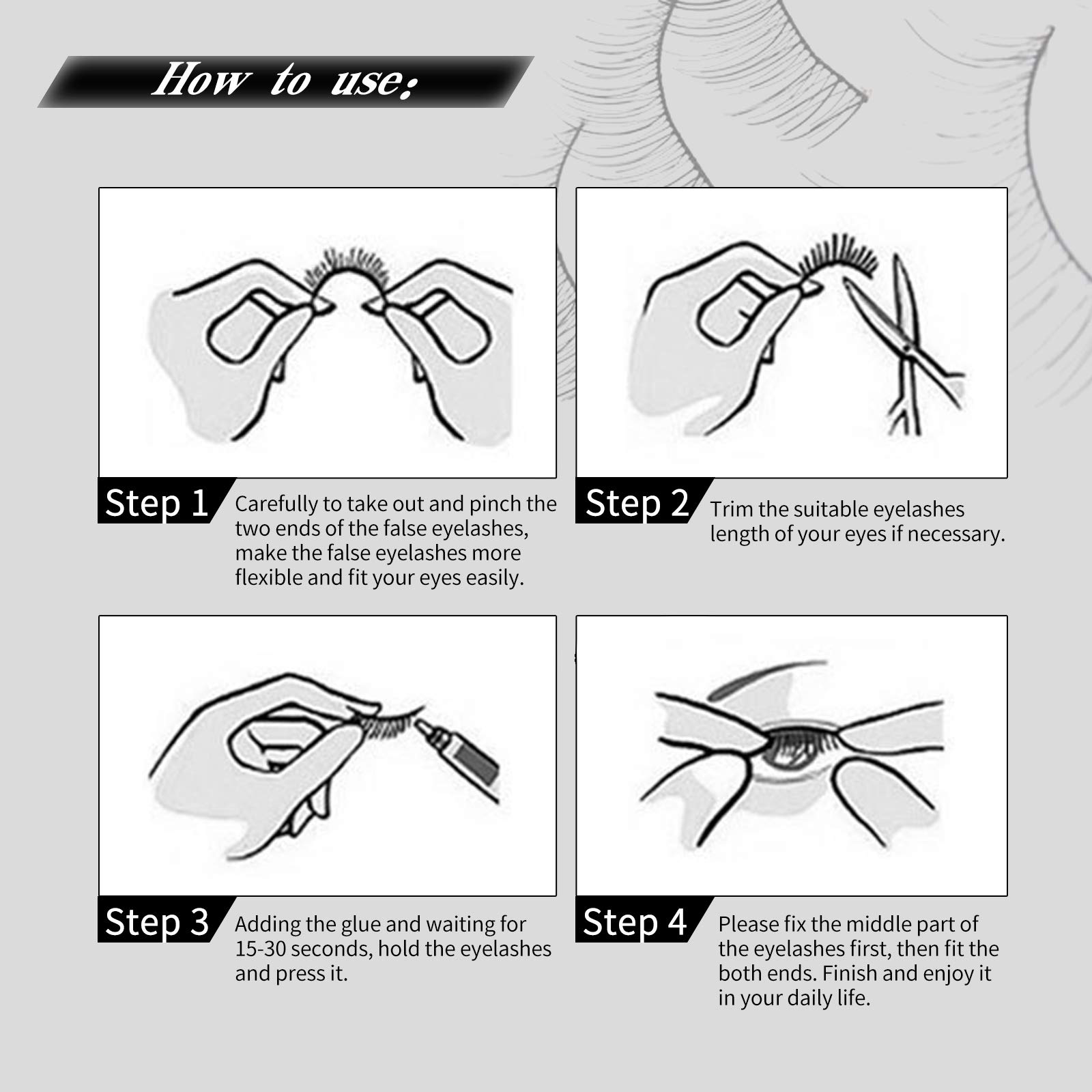 False Eyelashes Wispy 13 to15mm 3D Fluffy Eyelashes Wholesale - Pack 10 Pairs 10 Styles Mink Lashes Bulk -Lightweight Reusable Fake Mink Eyelashes -Natural Look Faux Lashes with Glitter Portable Box