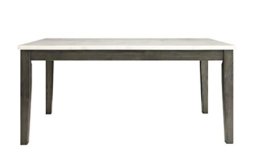 ACME FURNITURE Merel Dining Table - - White Marble & Gray Oak