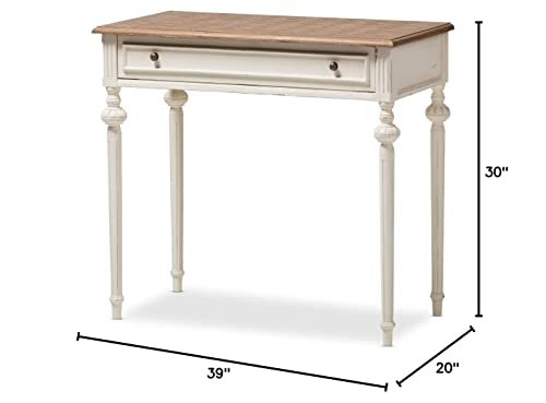 Baxton Studio 424-7191-AMZ Desk, White/Natural