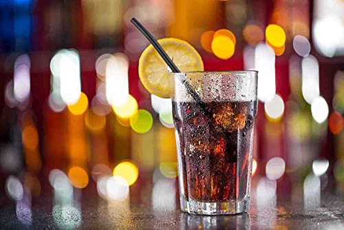14Pcs Straws Spoon, BetterJonny Stainless Steel Drinking Spoon Straws 2 in 1 Long Handle Reusable Straws Spoon with 2 Cleaning Brushes for Latte Macchiato (7 Color)