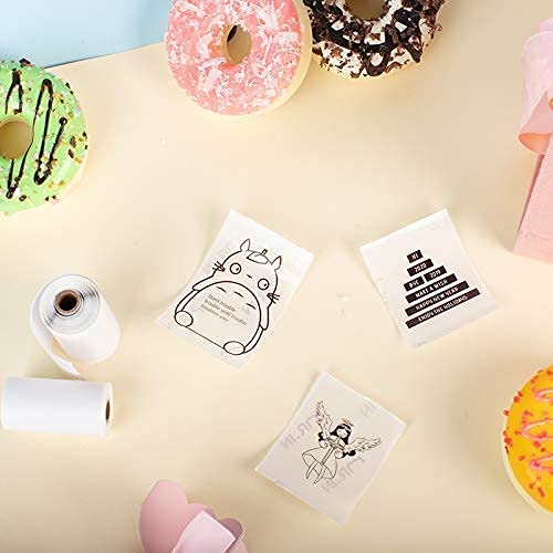 Phomemo M02S Mini Thermal Printer- Bluetooth Photo Printer with 3 Rolls Transparent Sticker Paper, Compatible with iOS + Android for Plan Journal, Study Notes, Art Creation, Work, Gift, Black