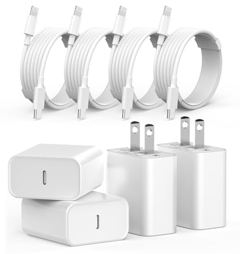 3 Pack iPhone 15 14 Charger Fast Charging, [Apple MFi Certified] PD 20W USB C Wall Charger Block with 6FT Type C to Lightning Fast Charging Data Sync Cable for iPhone 15 14 13 12 11 XS XR X 8 iPad