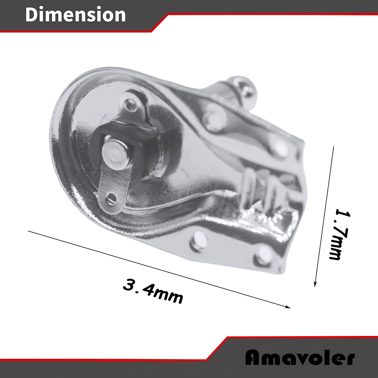 amavoler 4-Pack 1/4" Right Angle Plugs TS Mono Heavy Duty Flat Low Profile Pancake Style for Guitar, Instrument, Speaker/Microphone/Patch Cables - 6.35mm Male 1/4 Inch Phone Plug (Nickel)
