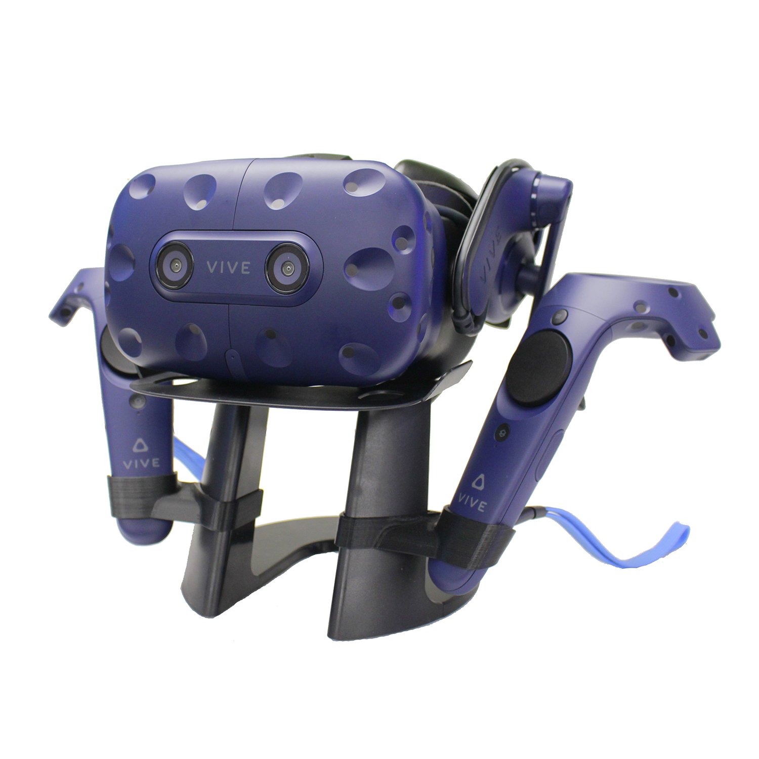 AMVR VR Stand,VR Headset Display Holder for HTC Vive Headset or HTC Vive Pro Headset and Controllers Black